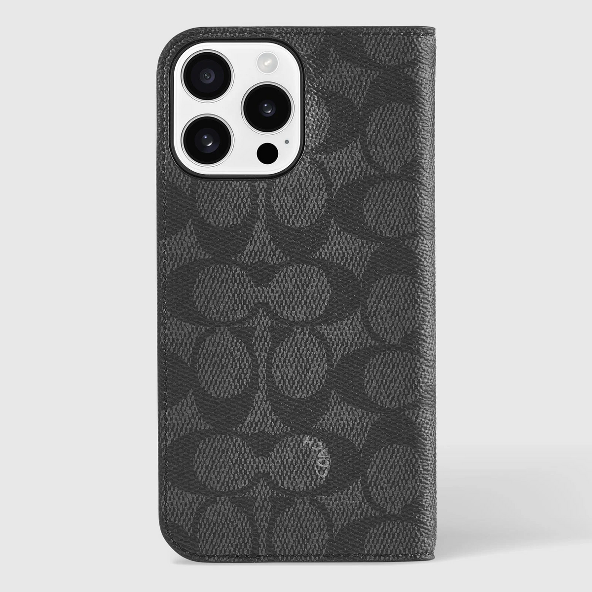 Coach Folio Case Signature Charcoal for iPhone 16 Pro Signature Charco