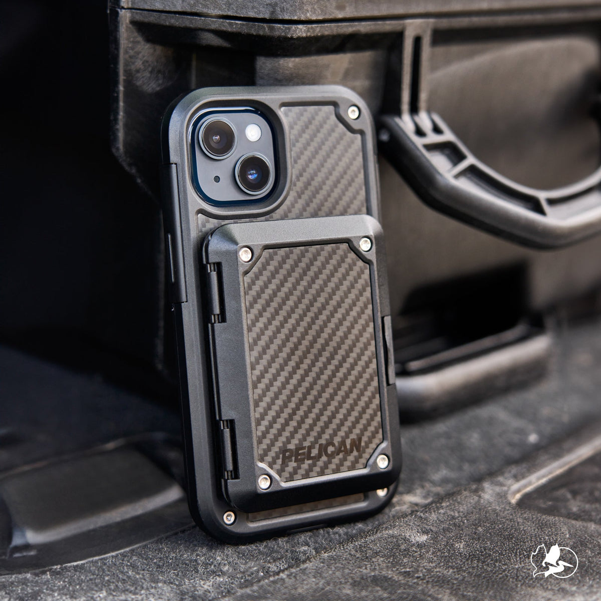 Pelican Shield Kevlar MagSafe Wallet Add on & RFID Blocking - Black