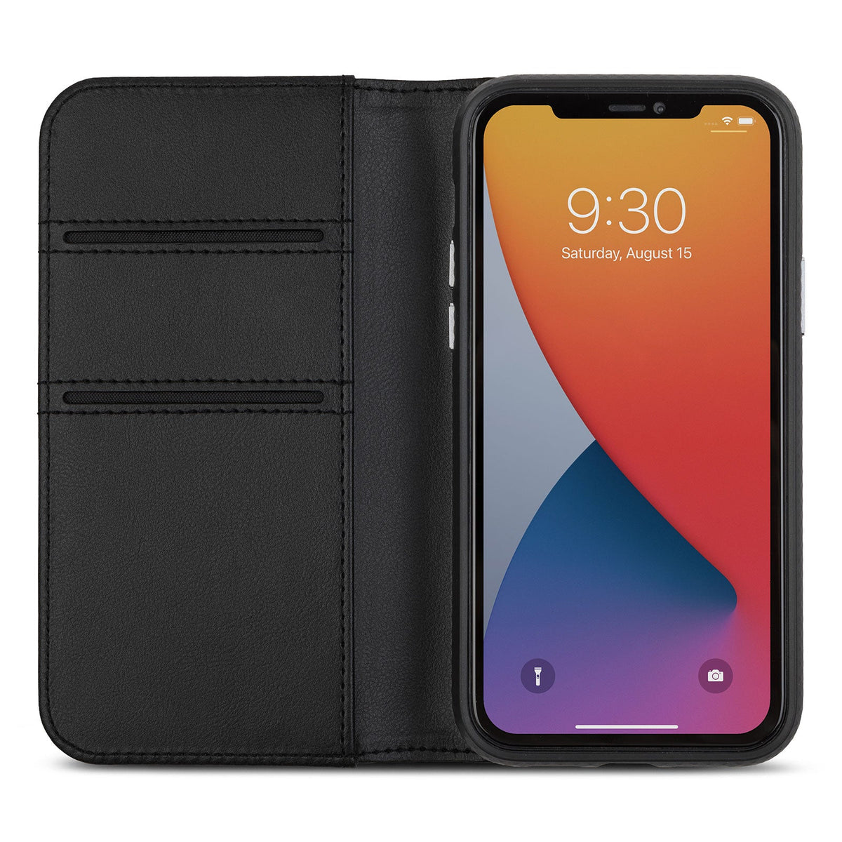 Moshi Overture Wallet Case For iPhone 12 Mini - Jet Black
